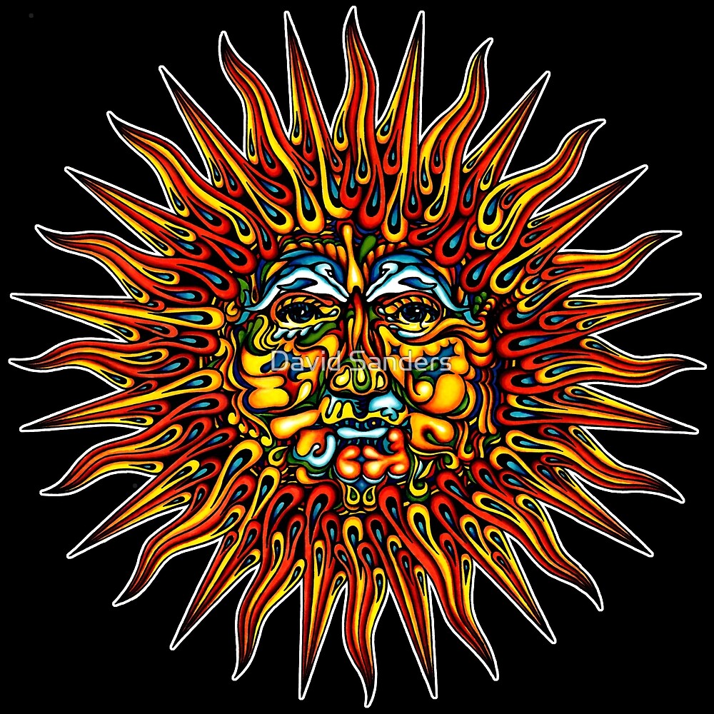 "Psychedelic Sun" by David Sanders | Redbubble