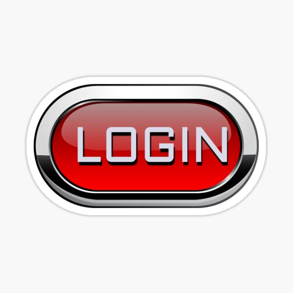 "Button symbols login to the app, design art logo " Sticker for Sale by ...