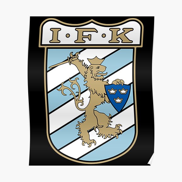 "IFK Goteborg Crest Logo" Poster for Sale by MATAYABREY | Redbubble