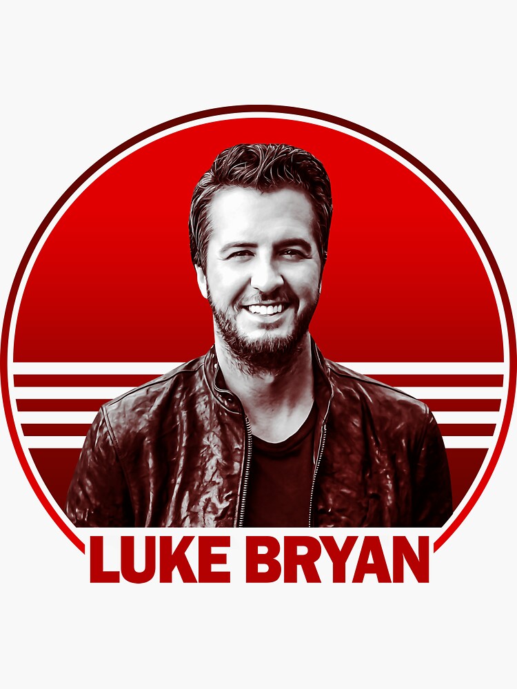 "Luke Bryan Music Legend 8s Aesthetic Fan Art" Sticker for Sale by ...