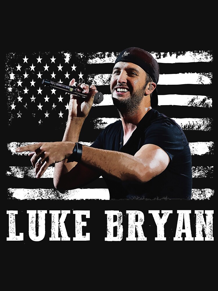 "Distressed American Flag Luke Bryan Music Legend Gift" T-shirt for ...