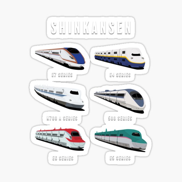 "Japanese Shinkansen Bullet Trains Artwork " Sticker for Sale by ...