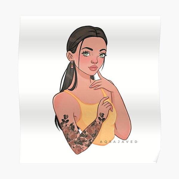 "Tattoo artist" Poster for Sale by aqsasart | Redbubble