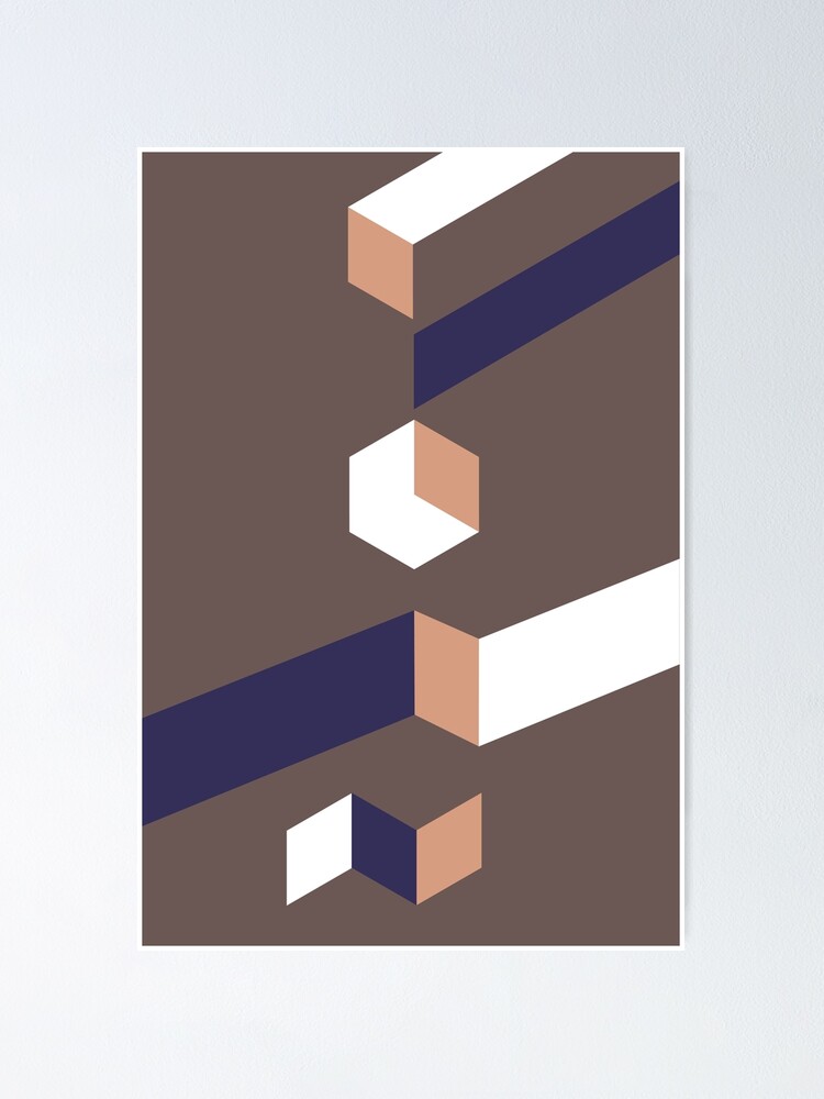 "geometric shapes timeless design" Poster for Sale by frickedesign ...