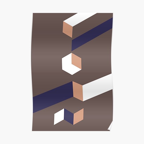 "geometric shapes timeless design" Poster for Sale by frickedesign ...