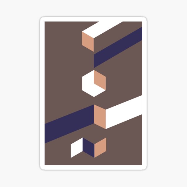 "geometric shapes timeless design" Sticker for Sale by frickedesign ...