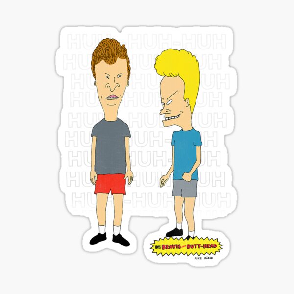 "Beavis and Butt-Head Laughing" Sticker for Sale by uptegrove17qv7 ...