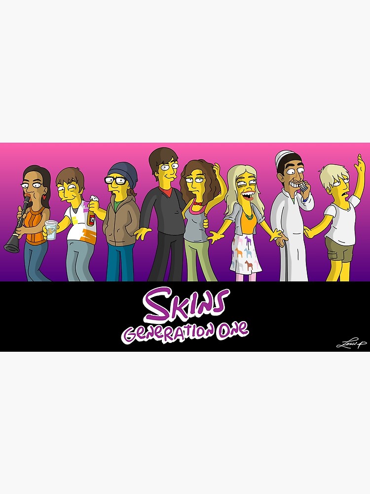 "Skins - Simpsons Style!" Art Print by LeviPeirson | Redbubble