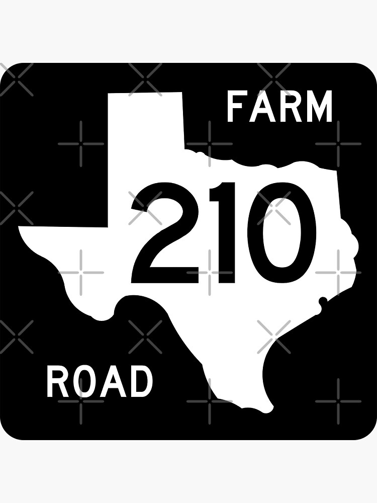 "Texas Farm Road Sign - FM 210" Sticker for Sale by randomandcool1 ...