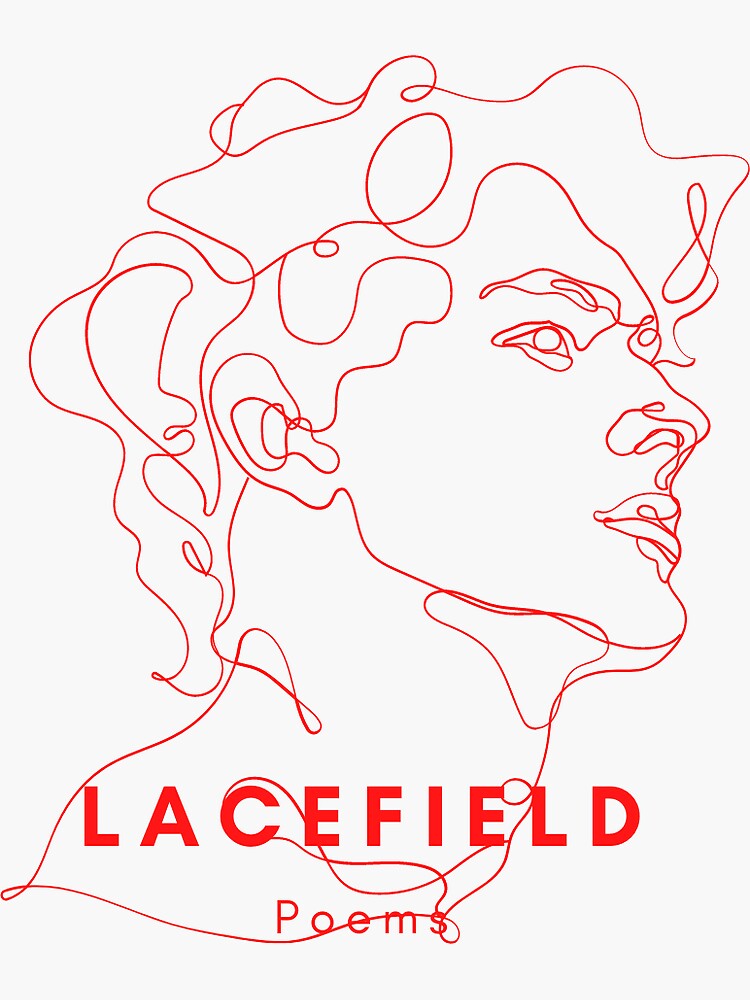 "Lacefield Poem Logo Red" Sticker for Sale by LacefieldPoems | Redbubble