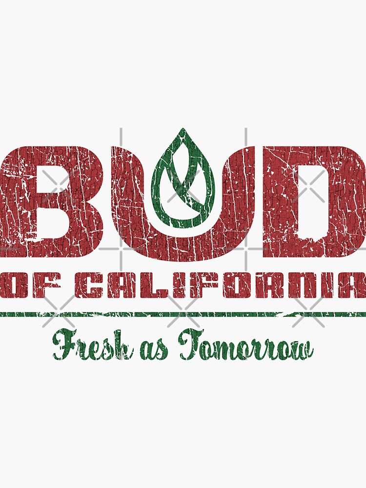 "Bud of California 1943" Sticker for Sale by AstroZombie6669 | Redbubble