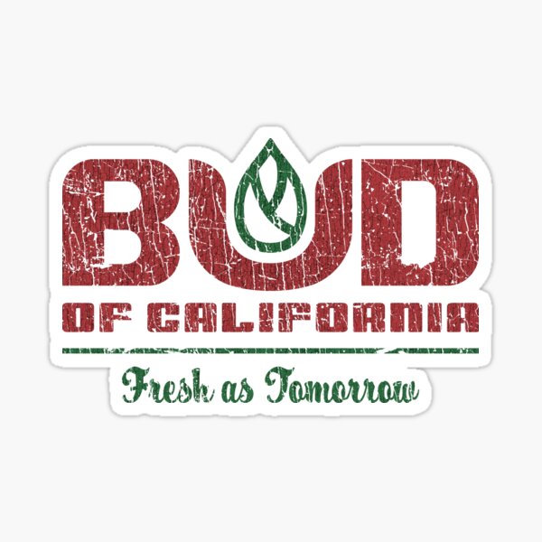 "Bud of California 1943" Sticker for Sale by AstroZombie6669 | Redbubble