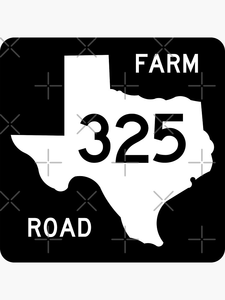 Pegatina «Señal de tráfico agrícola de Texas - FM 325» de ...
