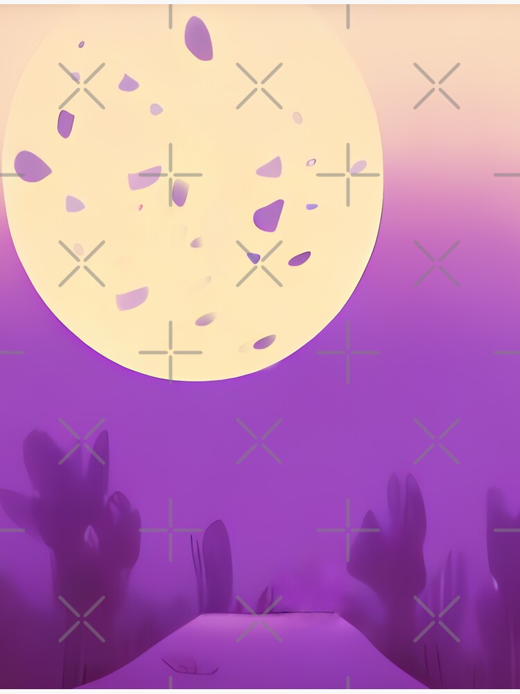 "lavender mountains sci fi theme with lavender moon classic" Sticker ...