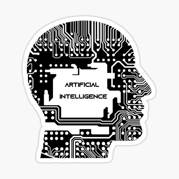 " artificial intelligence" Sticker for Sale by GRATULACJE | Redbubble