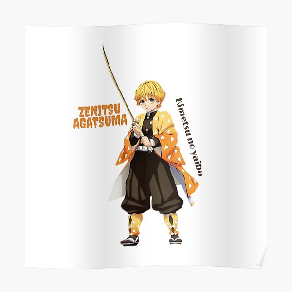"Zenitsu Agatsuma" Poster for Sale by bluessky | Redbubble