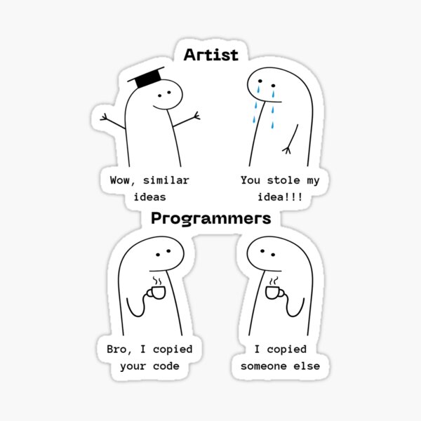 "Programmers and Artists" Sticker for Sale by MaNi-Design | Redbubble