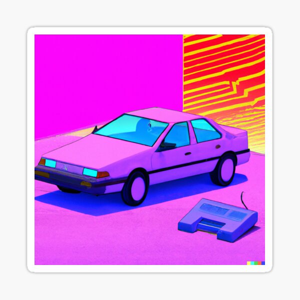 "Synthwave DOS" Sticker for Sale by Lareee1234 | Redbubble