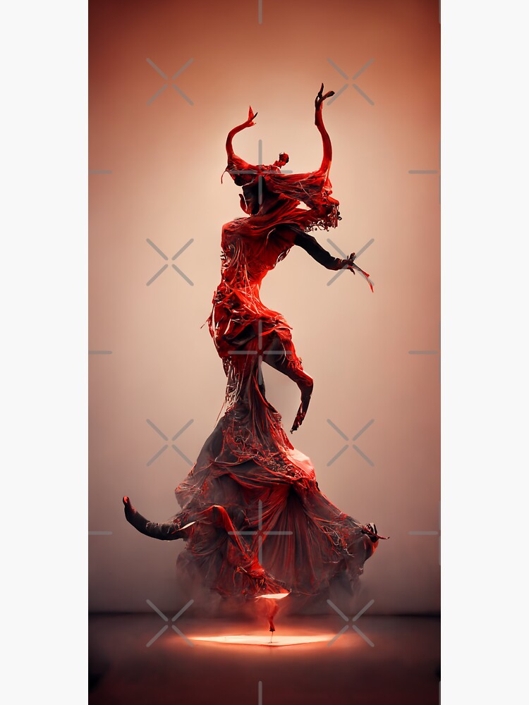 "Dance with the devil Rendered" Sticker for Sale by aicreationsart | Redbubble