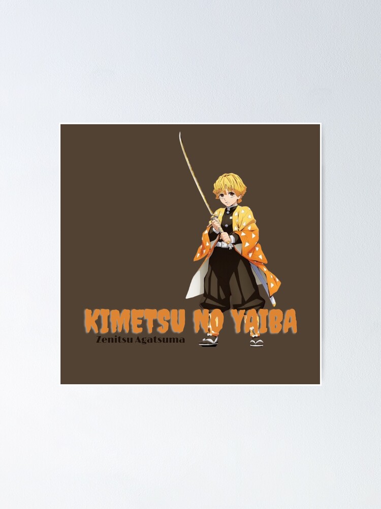 "Zenitsu Agatsuma demon slayer" Poster for Sale by bluessky | Redbubble