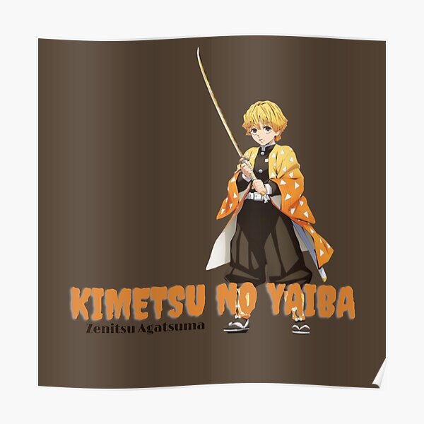 "Zenitsu Agatsuma demon slayer" Poster for Sale by bluessky | Redbubble