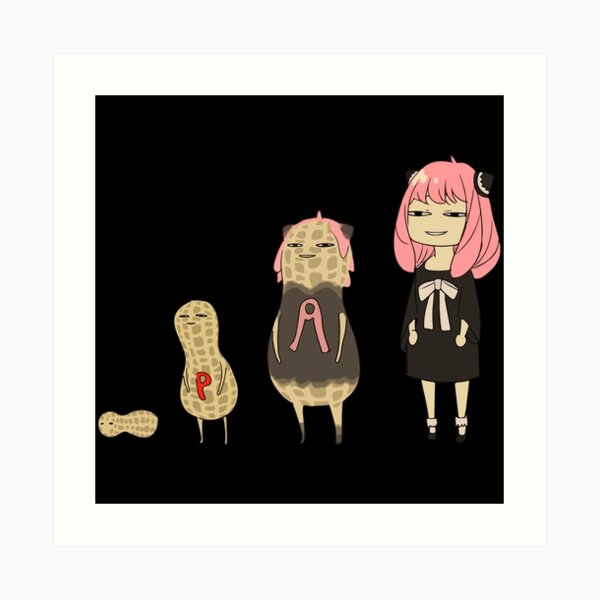 "Anya Smug Face Peanut Meme" Art Print for Sale by MangaMolly | Redbubble
