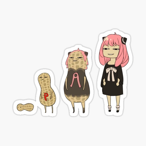 "Anya Smug Face Peanut Meme" Sticker for Sale by MangaMolly | Redbubble