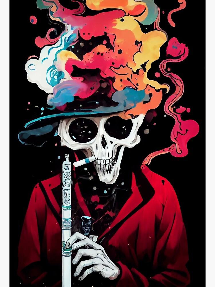 "The Grim Reaper smoking" Poster for Sale by flowinglobe | Redbubble
