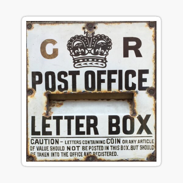 "Penshurst GR Post Box sign" Sticker for Sale by Dpe1974 | Redbubble