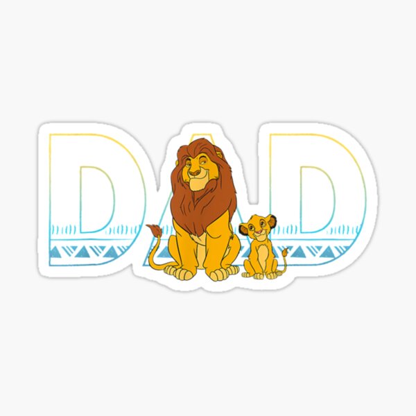 "The Lion King Simba and Mufasa Dad Garphic Gift Men" Sticker for Sale ...