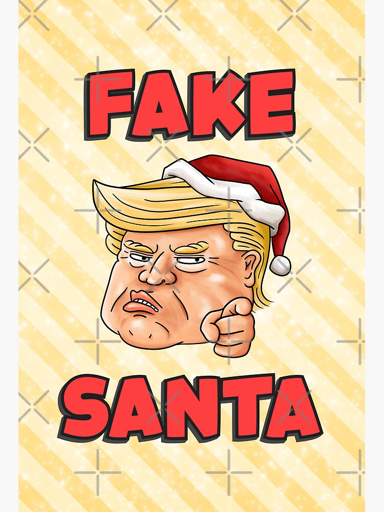 "Christmas Trump Fake Santa " Art Board Print for Sale by Lakisha's ...