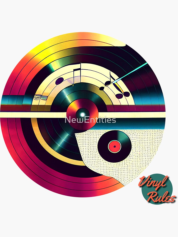 "Vinyl Rules" Sticker for Sale by NewEntities | Redbubble