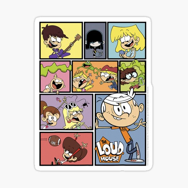 "Das Panel-Portrait-Logo von Loud House" Sticker von pownell3c | Redbubble