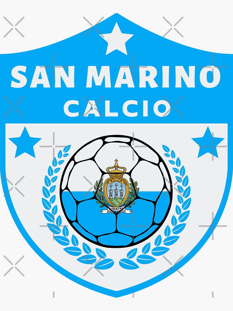 "San Marino Football" Sticker for Sale by Footballomatic | Redbubble
