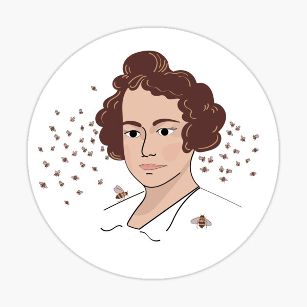 "Bee pioneer Mary Bumby" Sticker for Sale by GoodYarns | Redbubble