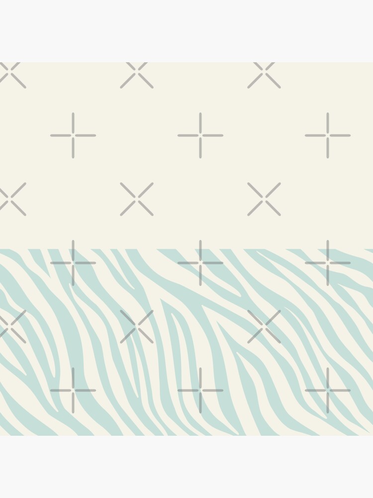 "White Horizontal Split and Mint Green Zebra Print " Sticker for Sale ...