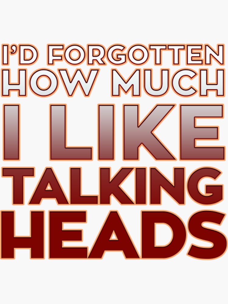 "Stay Weird - David Byrne Talking Heads Stop Making Sense" Sticker for ...