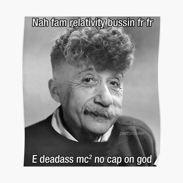 "Einstein Meme" Poster for Sale by SigmaCouture | Redbubble