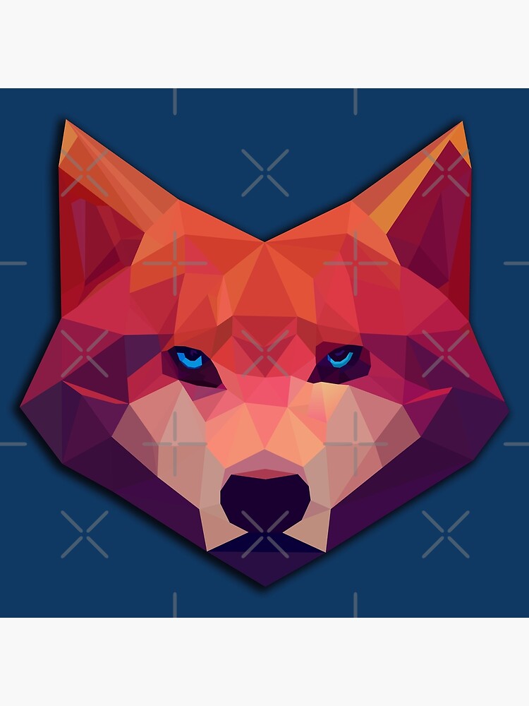 "Low poly wolf" Poster for Sale by ao01 | Redbubble