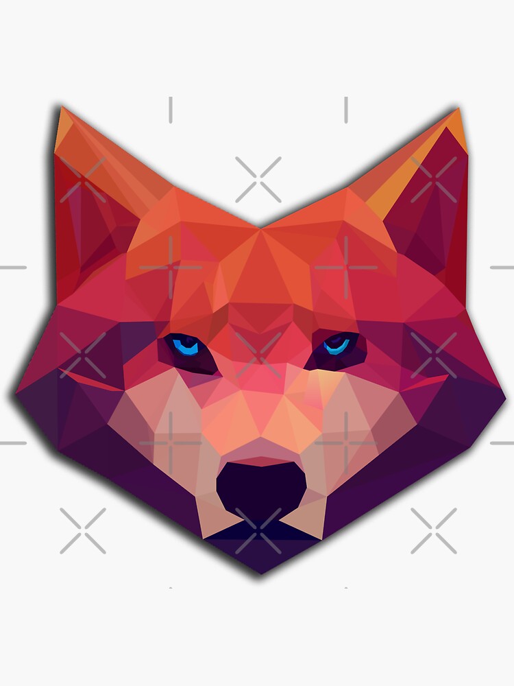 "Low poly wolf" Sticker for Sale by ao01 | Redbubble