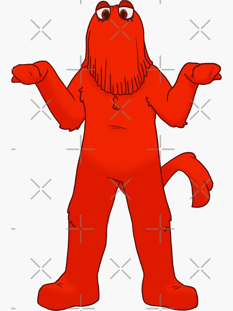 "Don't Hug Me I'm Scared - Red Guy" Sticker for Sale by Iscopeeee ...