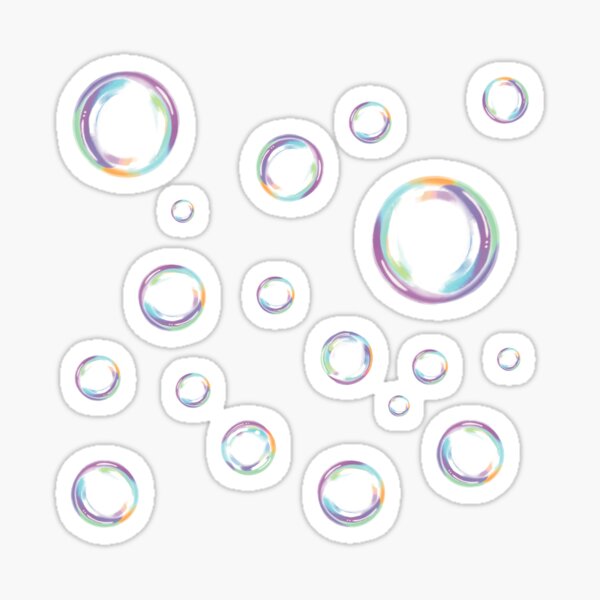 "Bubbles" Sticker for Sale by SpiritedArtwork | Redbubble