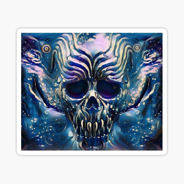 "FANTASY SKULL" Sticker for Sale by KatisDesign | Redbubble