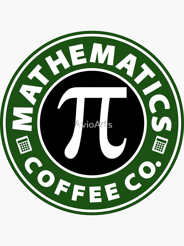 "Mathematics Coffee Co. " Sticker by AvioArts | Redbubble