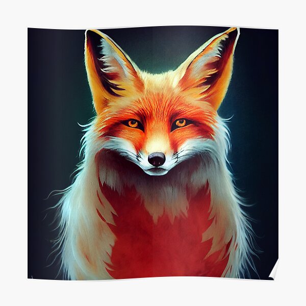 "Gentle Fox Spirit" Poster for Sale by KasparBakken | Redbubble