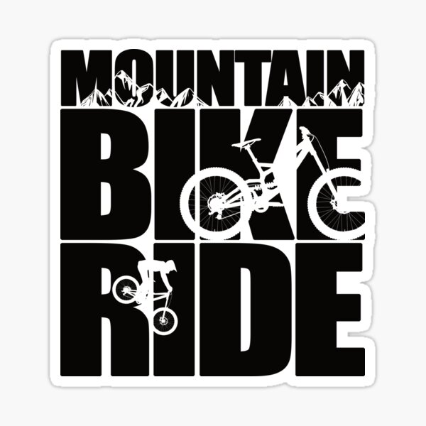 "MOUNTAIN BIKE RIDE" Sticker for Sale by MaluBobo | Redbubble