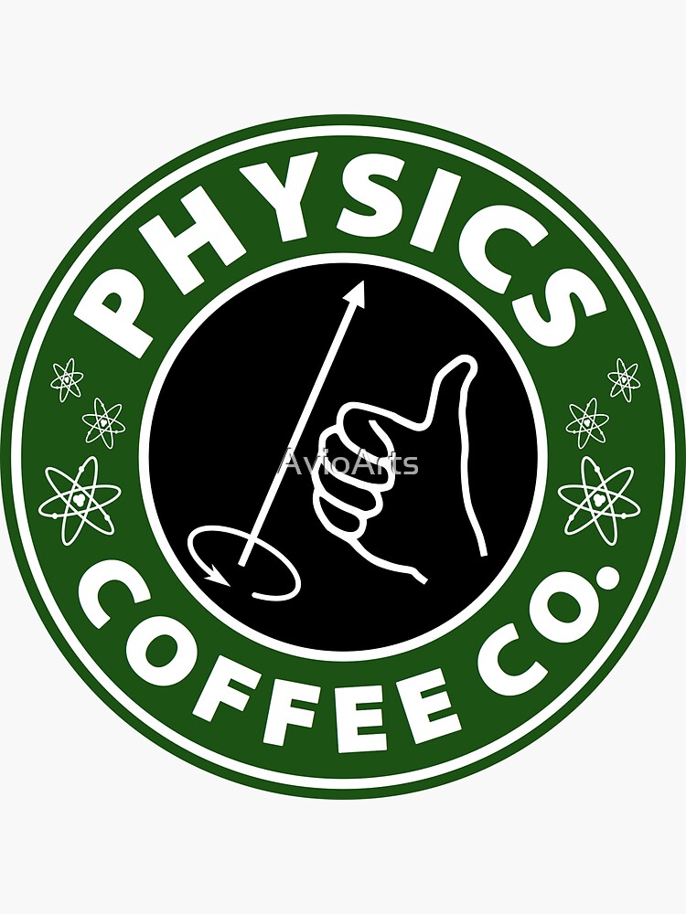 "Physics Coffee Co. (Right Hand Rule)" Sticker for Sale by AvioArts ...