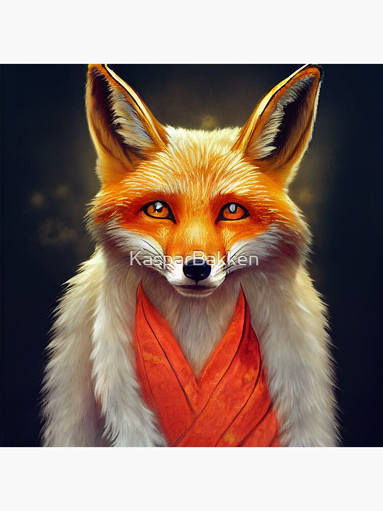 "Kind Fox Spirit" Sticker for Sale by KasparBakken | Redbubble