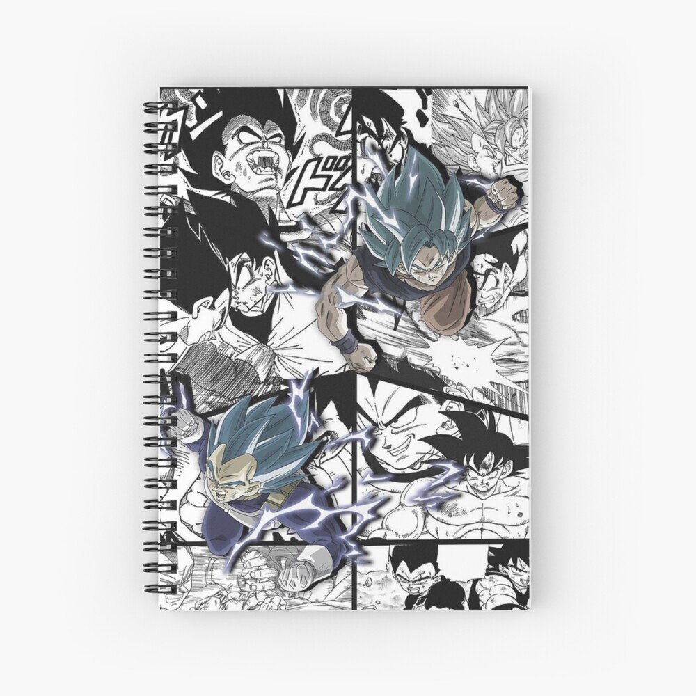 "Super Saiyan Blue Goku And Vegeta Manga Version" Spiral Notebook for ...