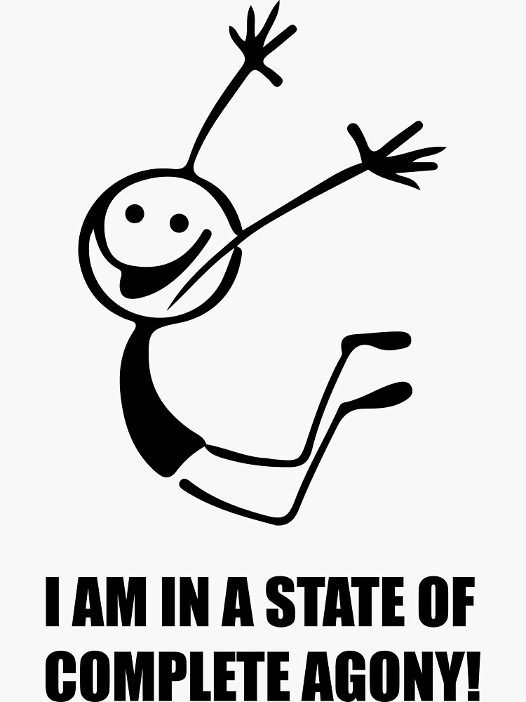 "agony man" Sticker for Sale by Dargiula | Redbubble